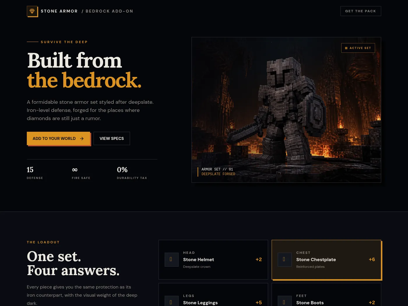 Stone Armor Add-On