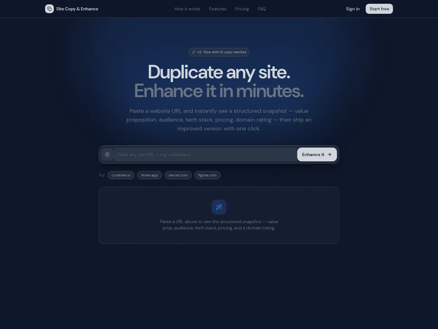 Site Copy & Enhance