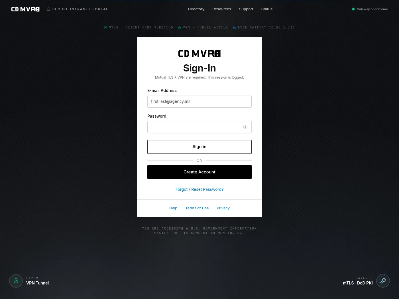 Secure Intranet Portal