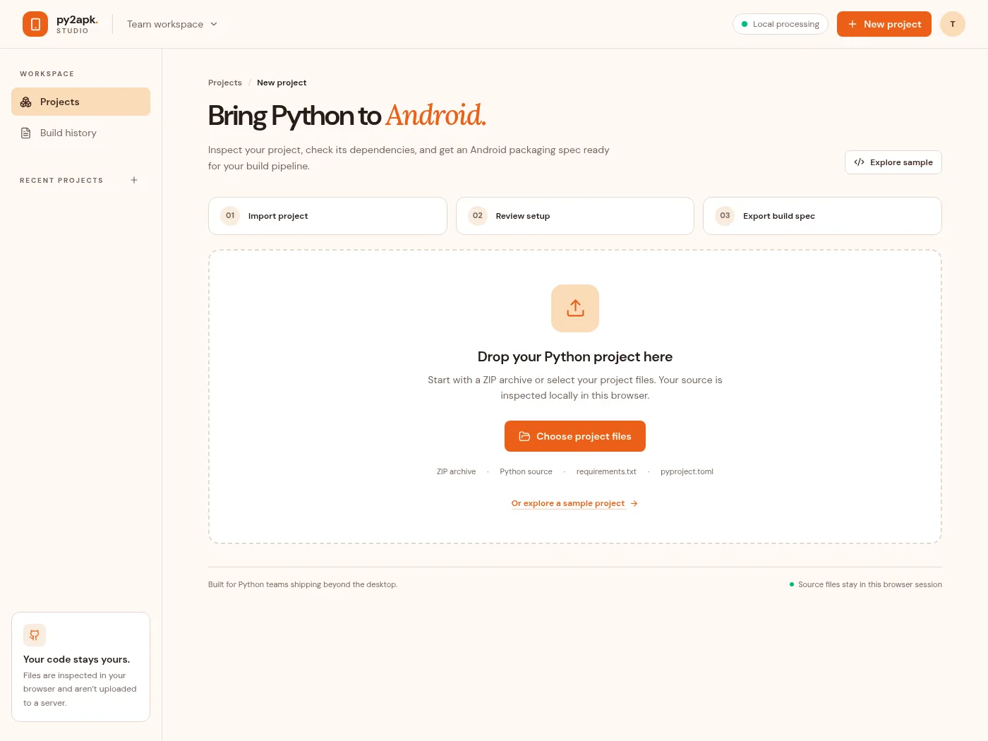 Py2APK Mobile Builder