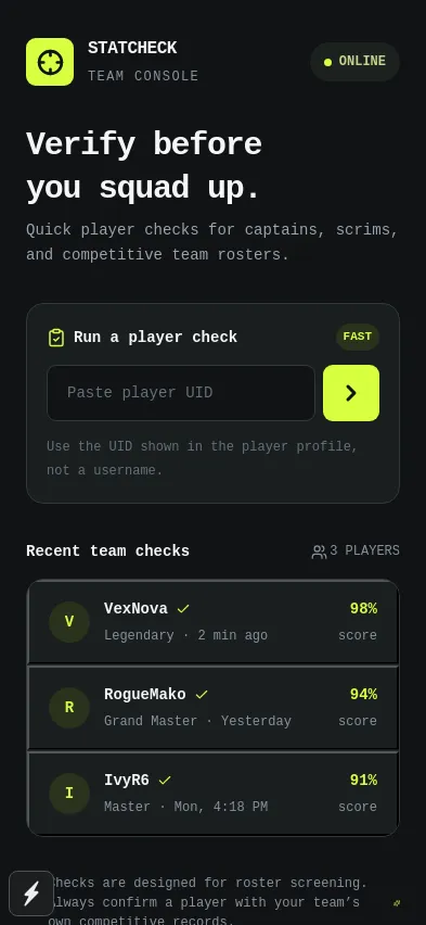 CODM Stat Verifier