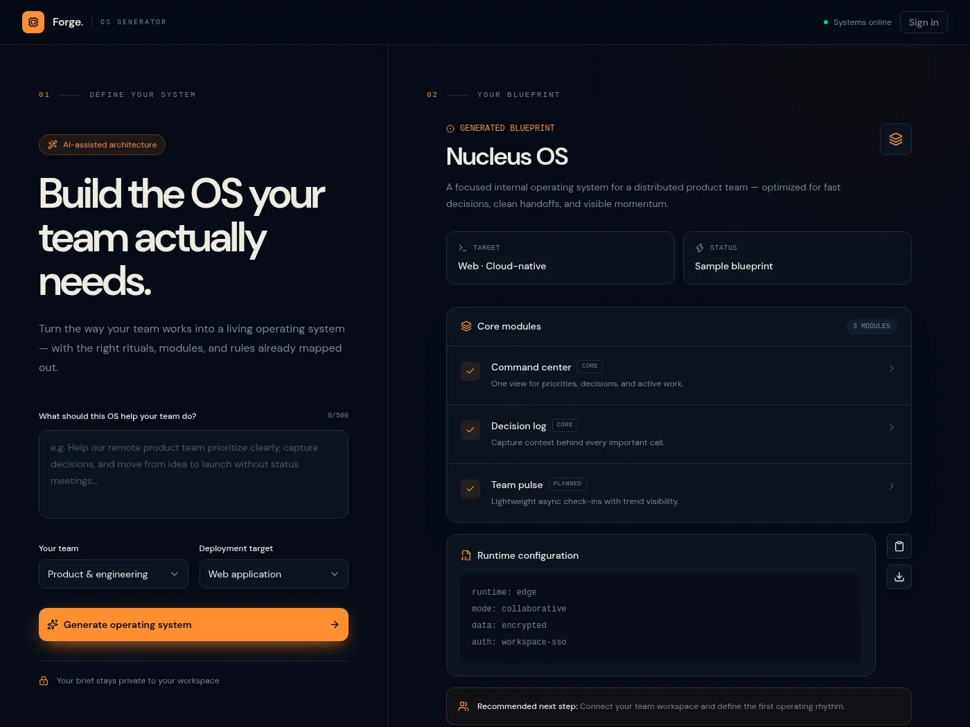 AIOperating System Forge
