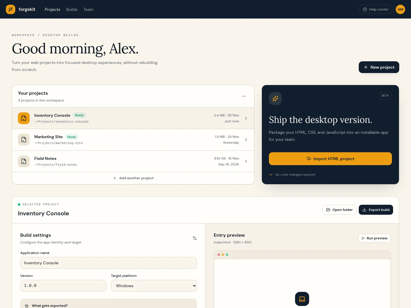 HTML2Exe Desktop Builder