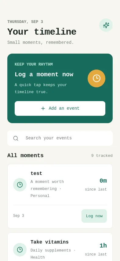 SinceTracker Mobile