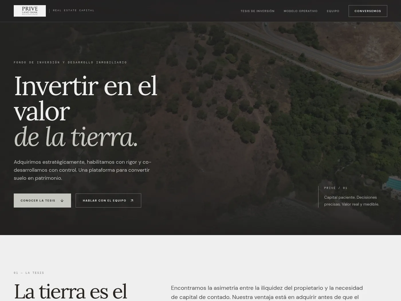 Privé Land Bank Site