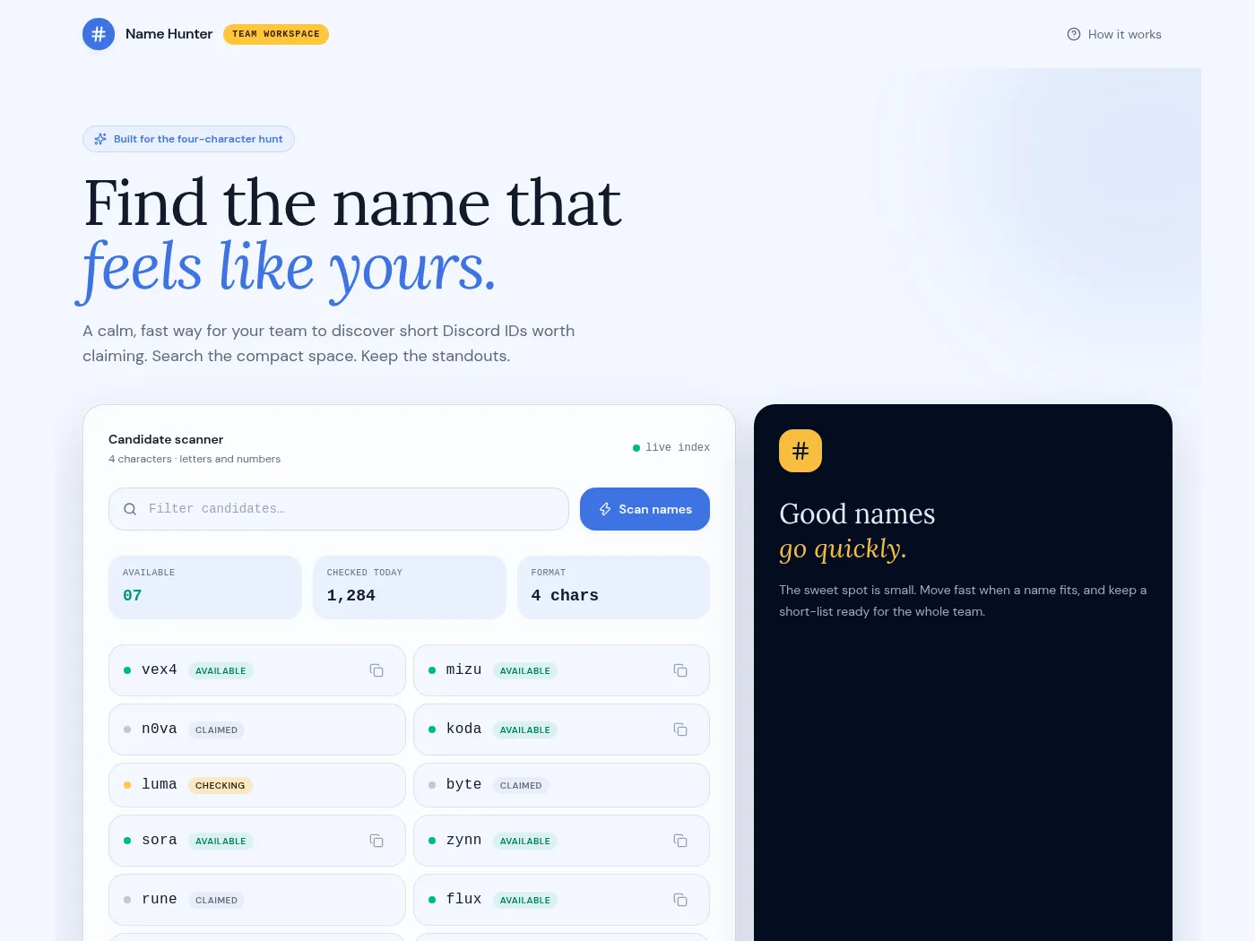 Discord Name Hunter