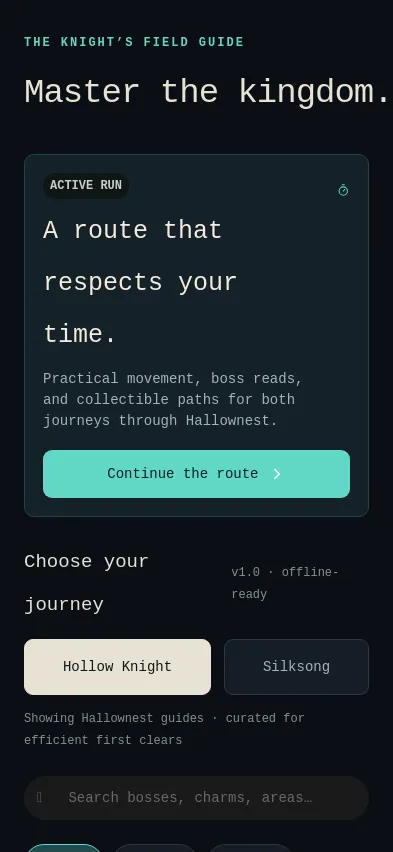 Hollow Knight Speedrun Guide