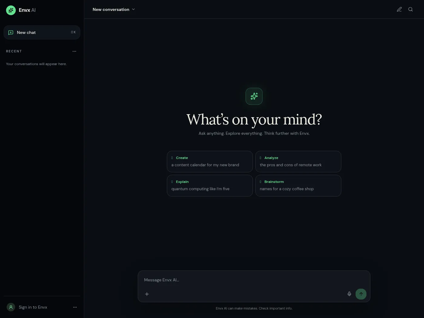 Envx AI Chatbot