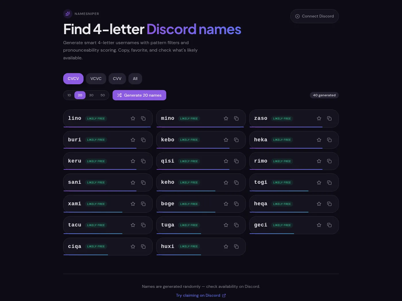Discord NameSniper