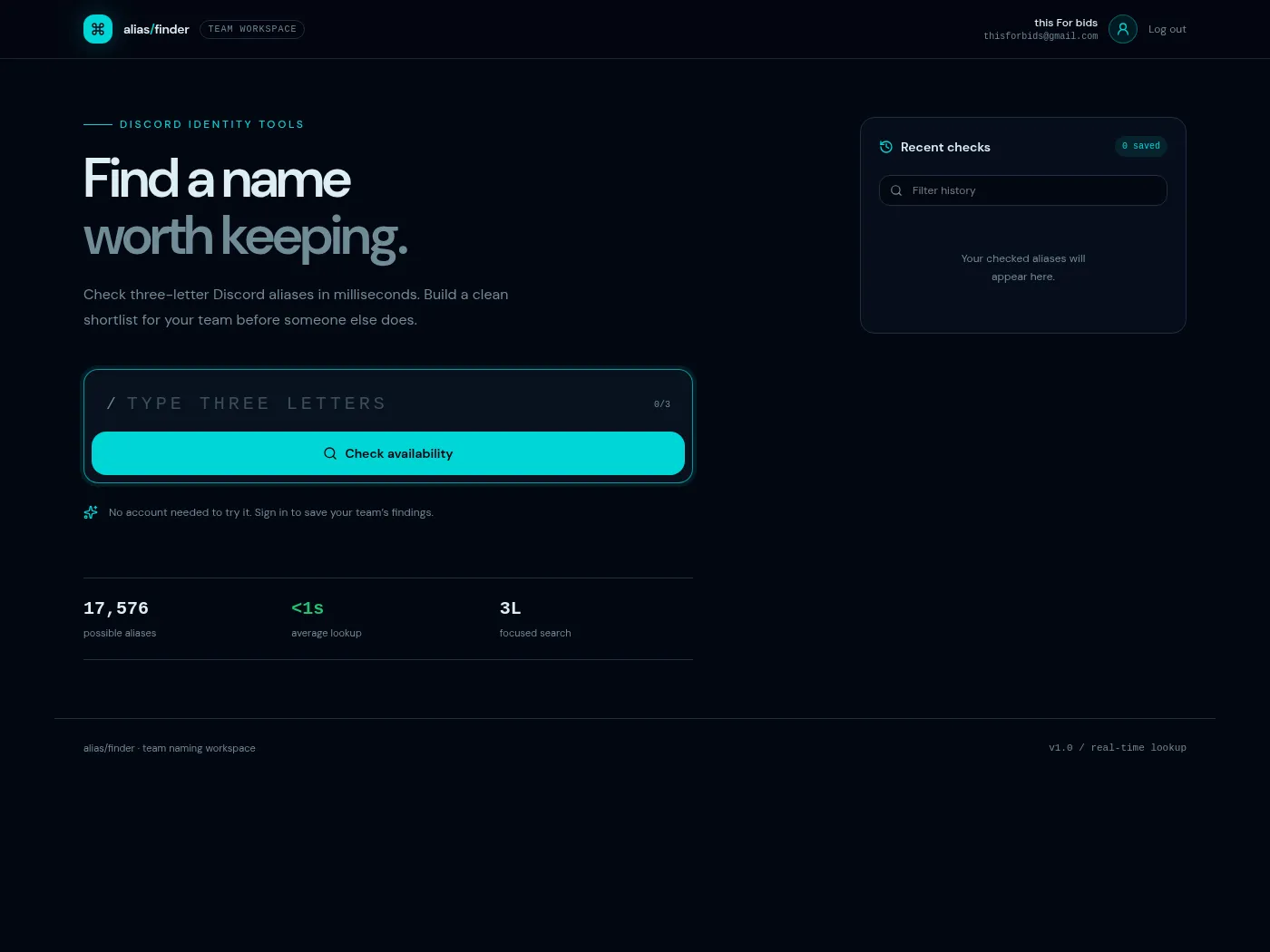 Discord Alias Finder