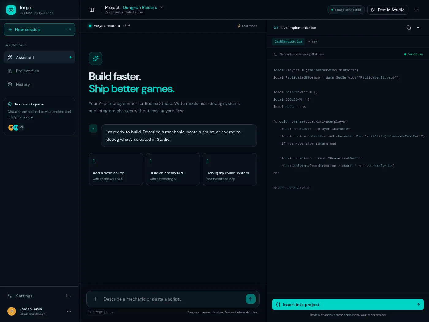 Roblox AI Game Assistant