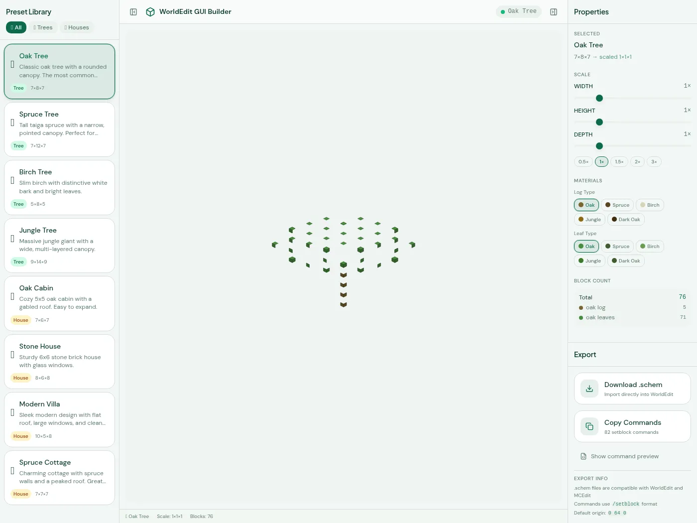 WorldEdit GUI Builder