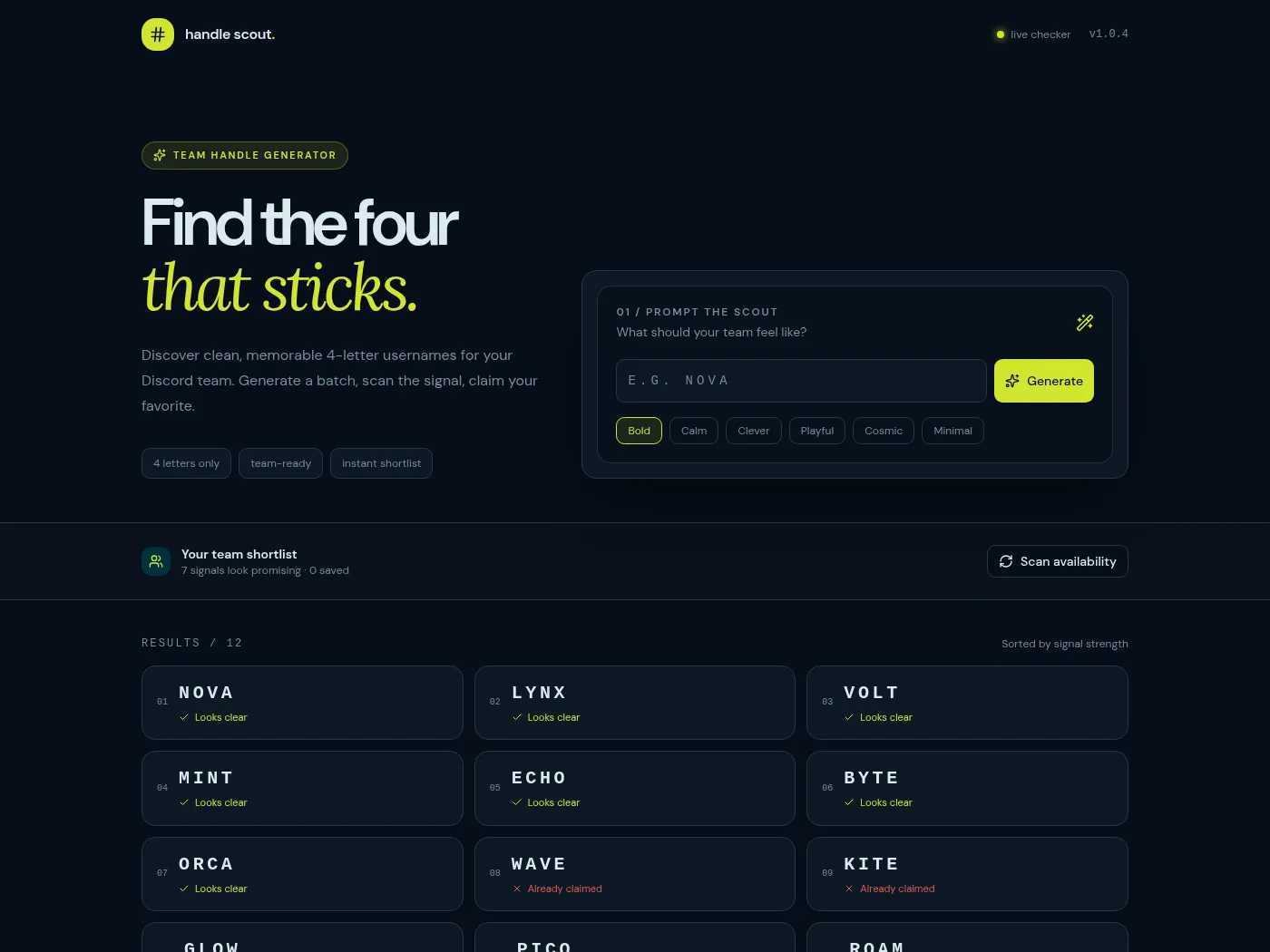Discord Name Finder