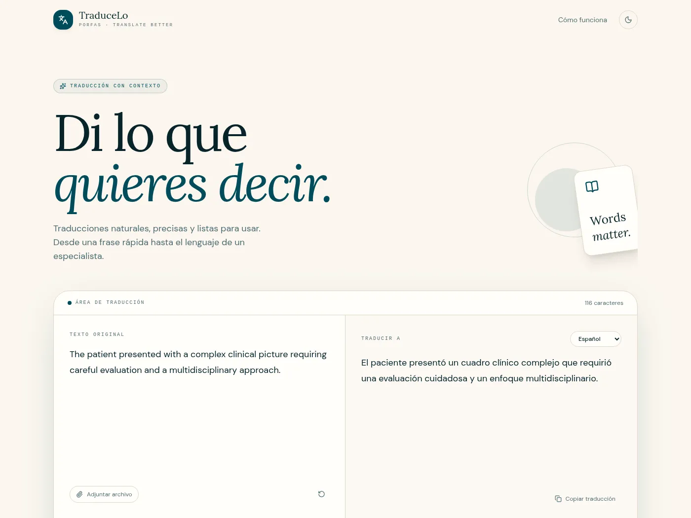TraduceLo Porfas