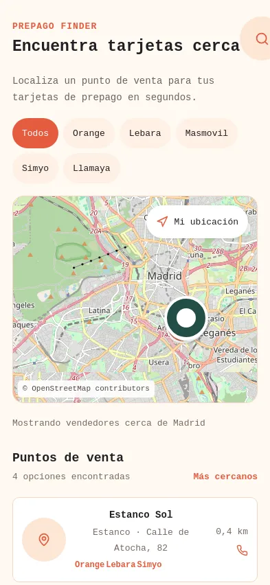Prepago Finder