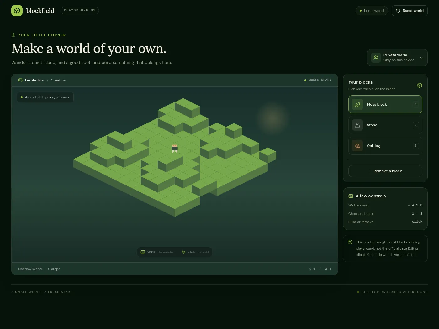 Minecraft Web Player