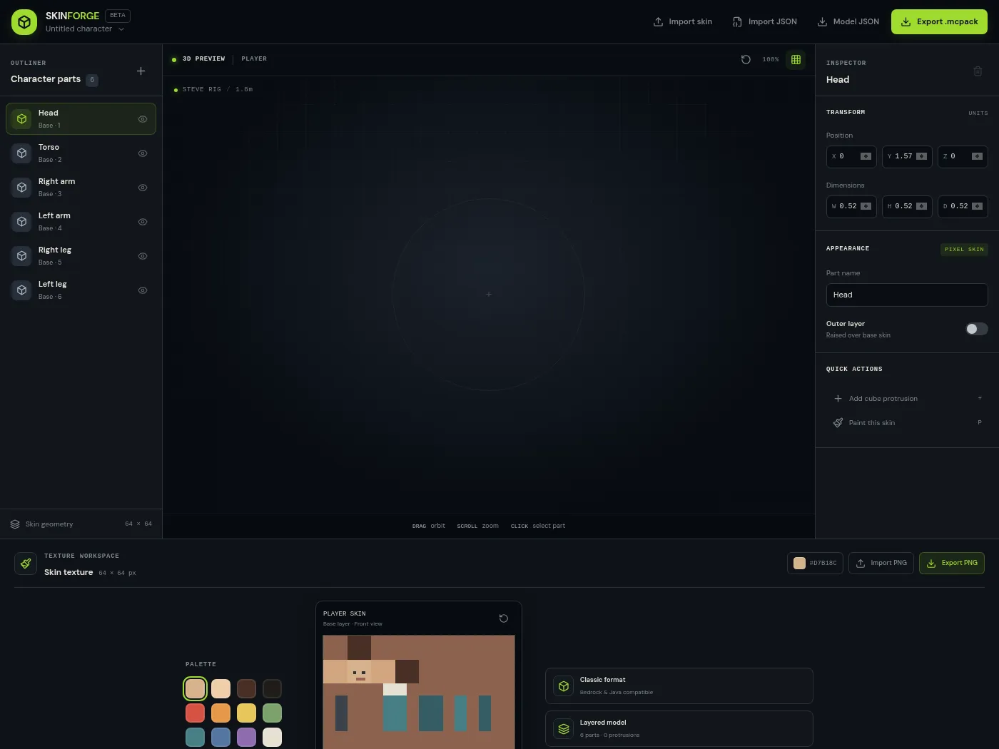 Minecraft Skin Studio