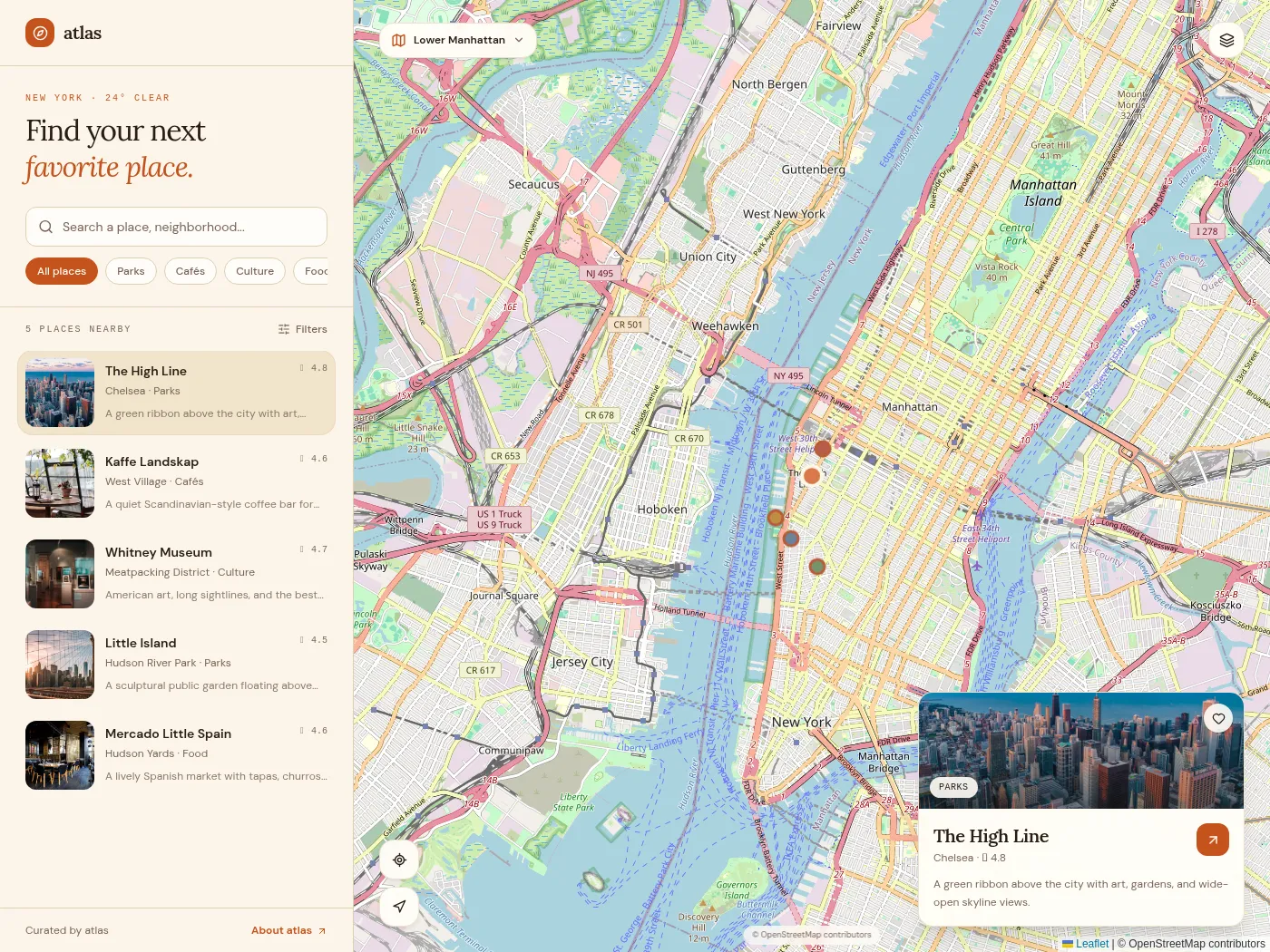 Modern Map Explorer