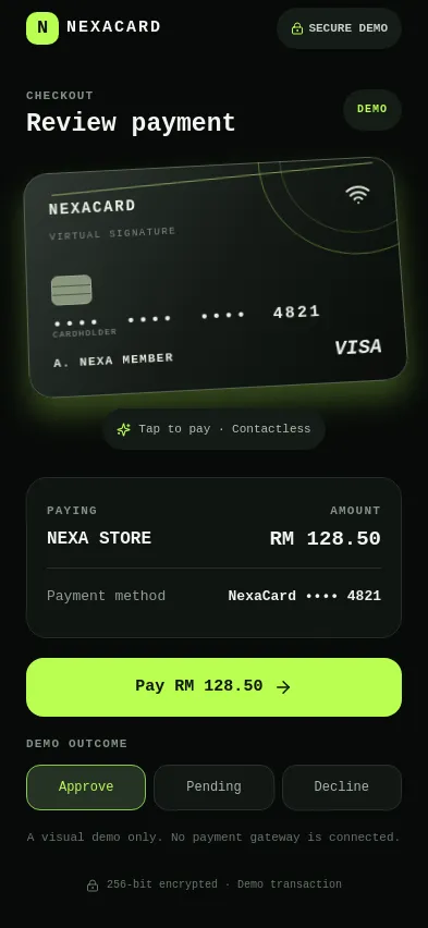 NexaCard Payment Animation