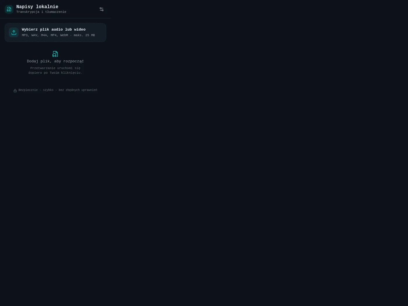 Transcribe & Translate Extension