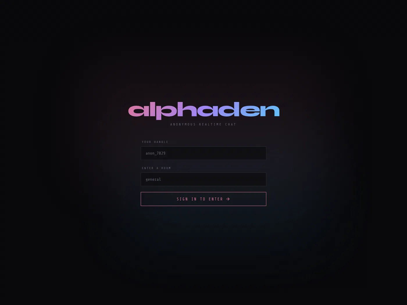 Alphaden Chatroom