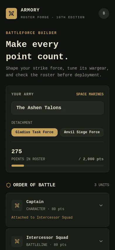 Warhammer Army Builder