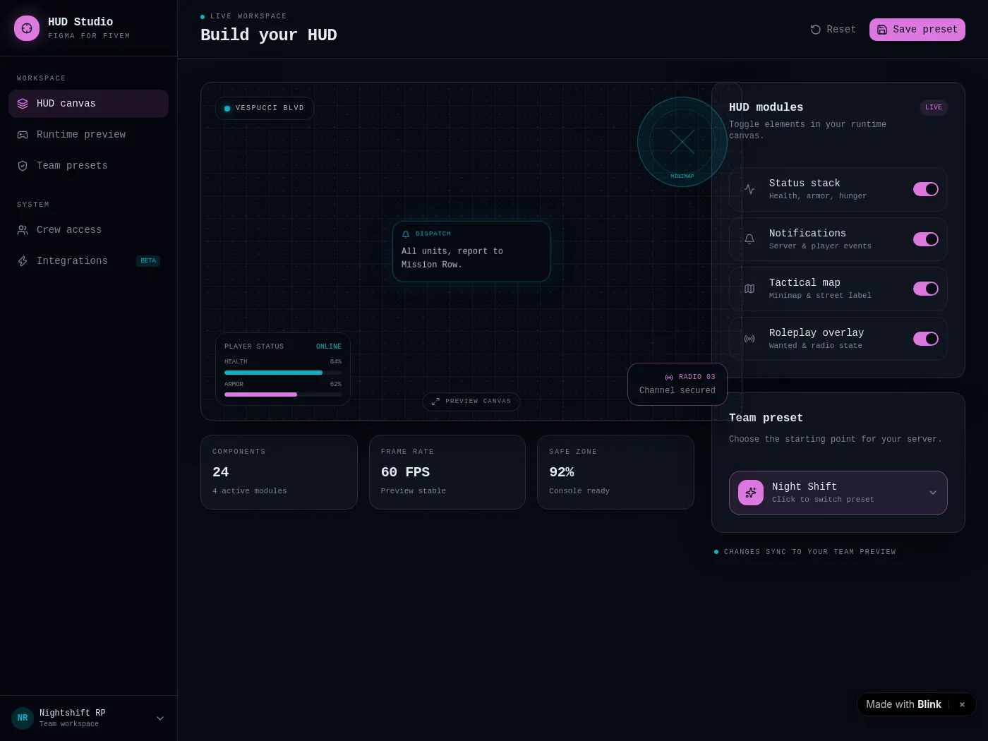 Figma HUD for FiveM