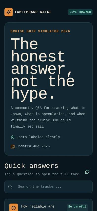 Cruise Sim Q&A App