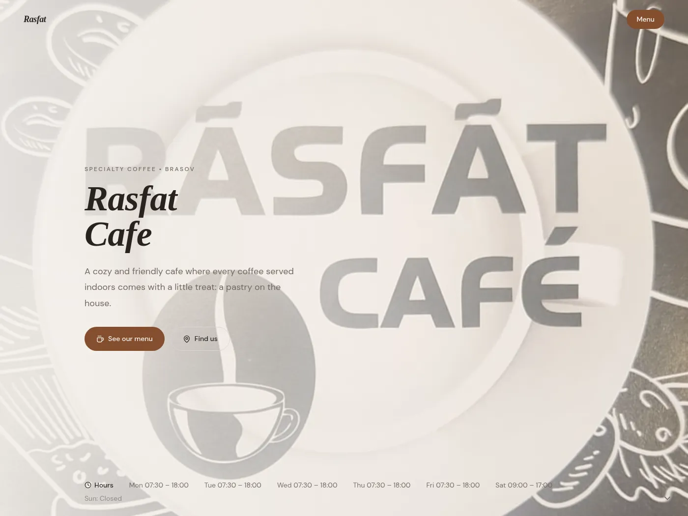 Rasfat Cafe Minimal Site