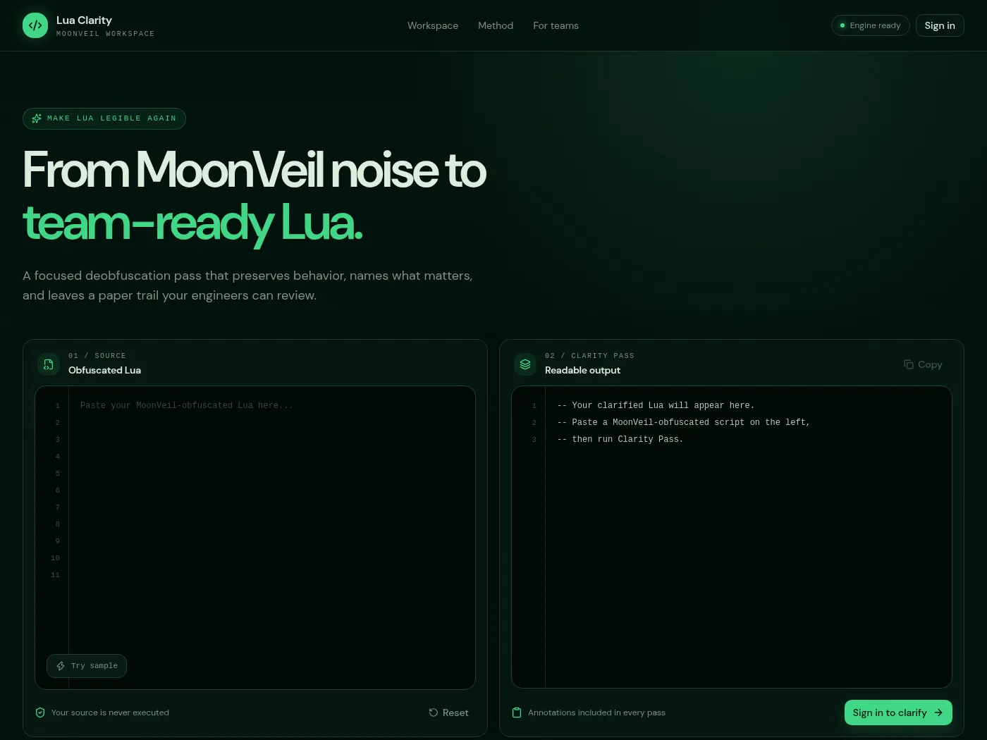 Lua Clarity