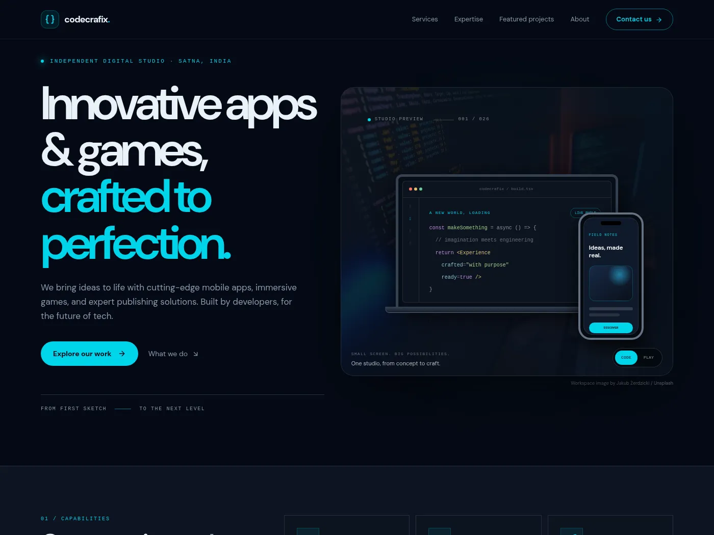 Codecrafix Studio Landing