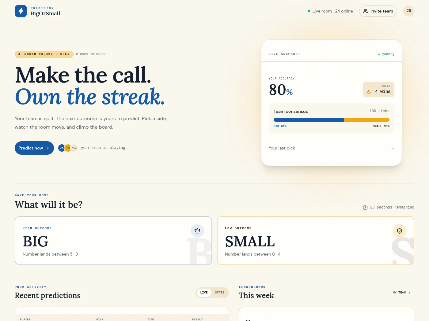 BigOrSmall Predictor