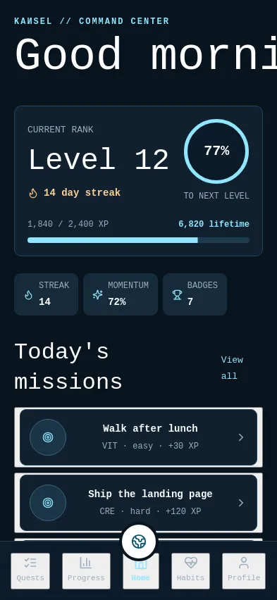 KAISel RPG Productivity App