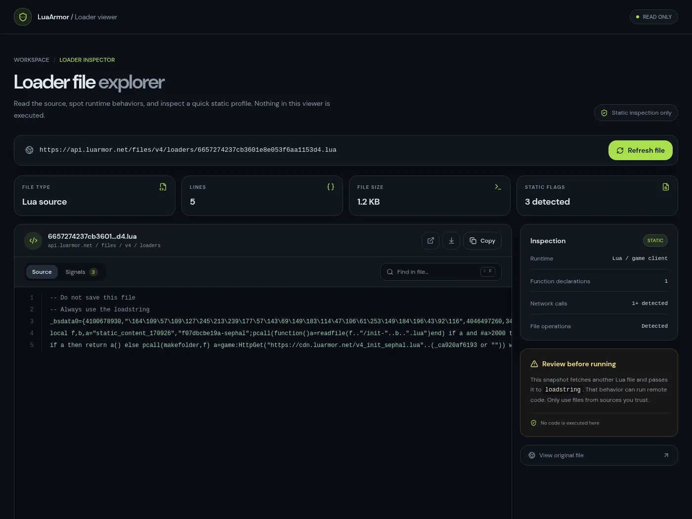 LuaArmor Loader Viewer