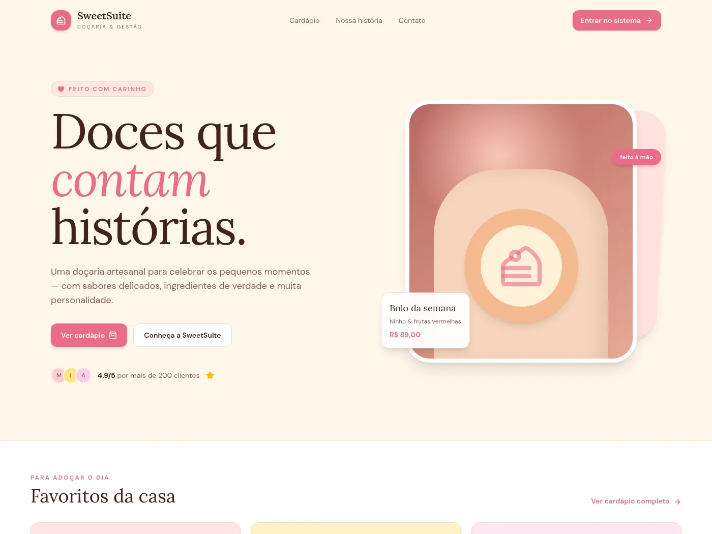 SweetSuite - Doçaria SaaS