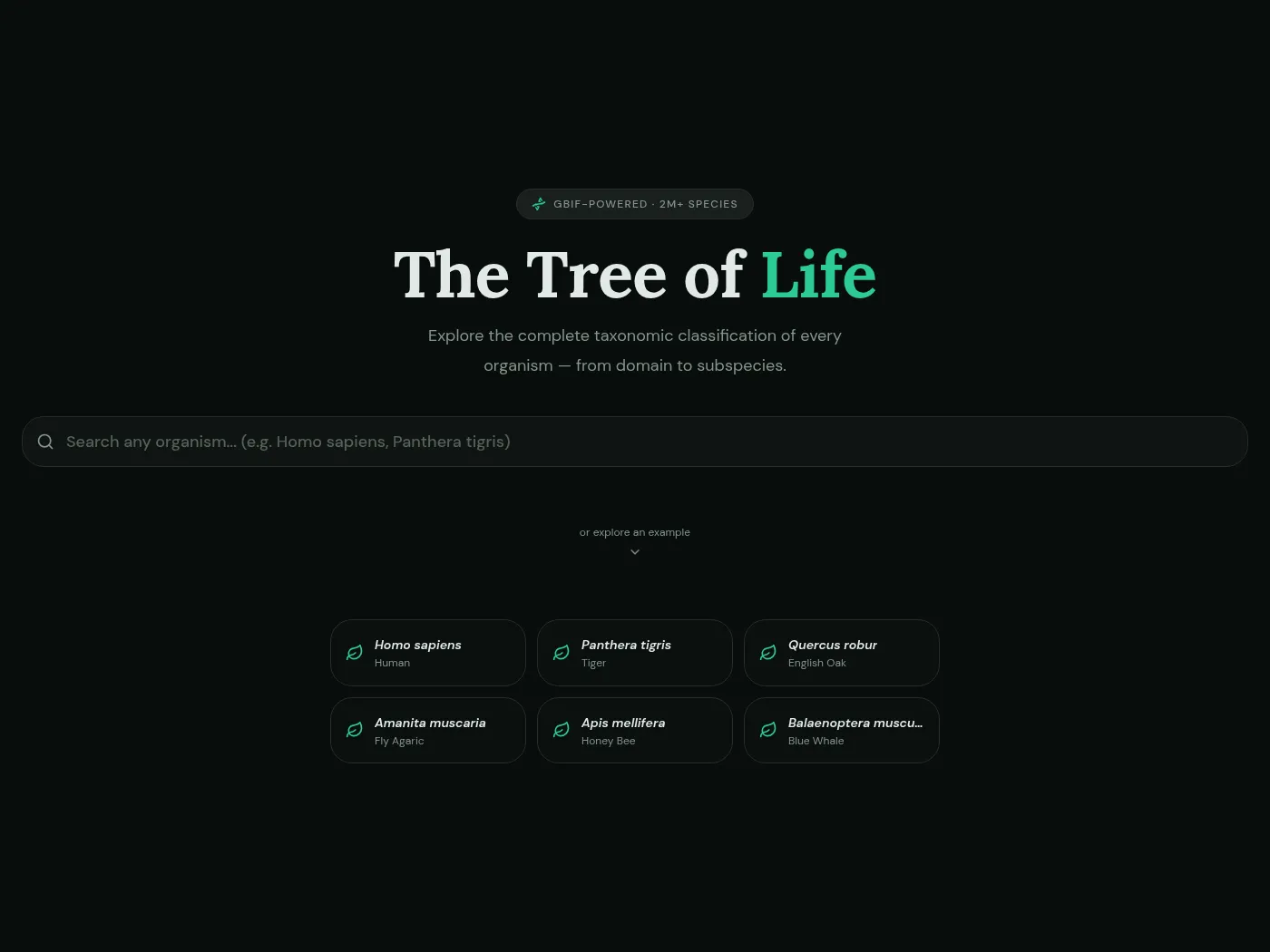Taxonomy Explorer