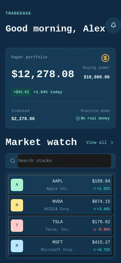 TradeEase Mobile App