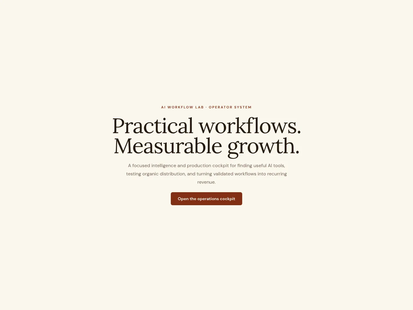 AI Workflow Lab Ops