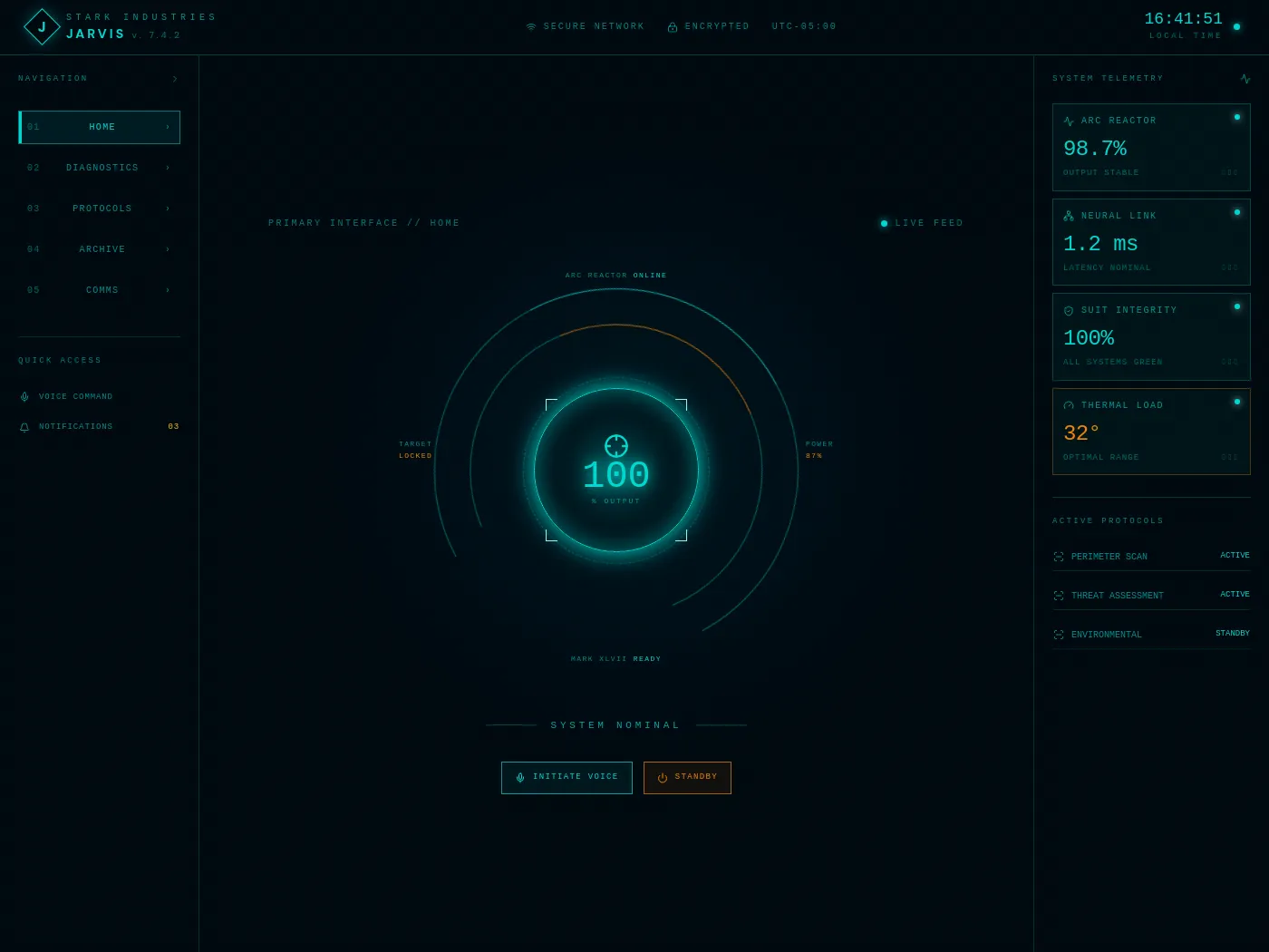 JARVIS UI Replica