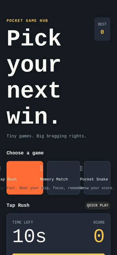 Pocket Game Hub