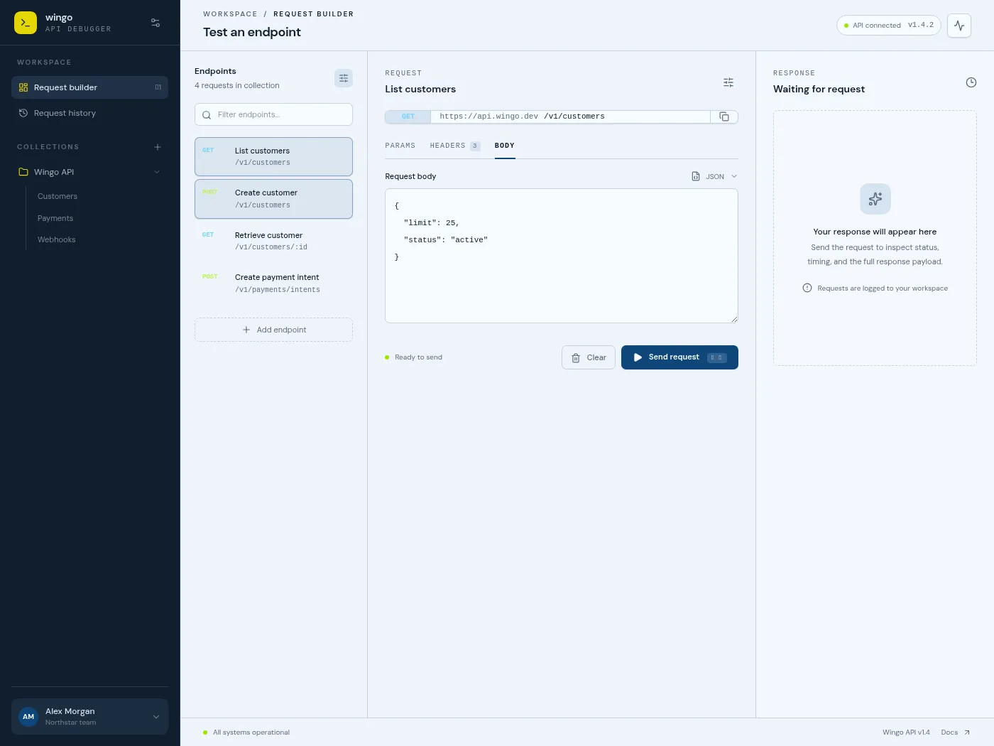 Wingo API Debugger