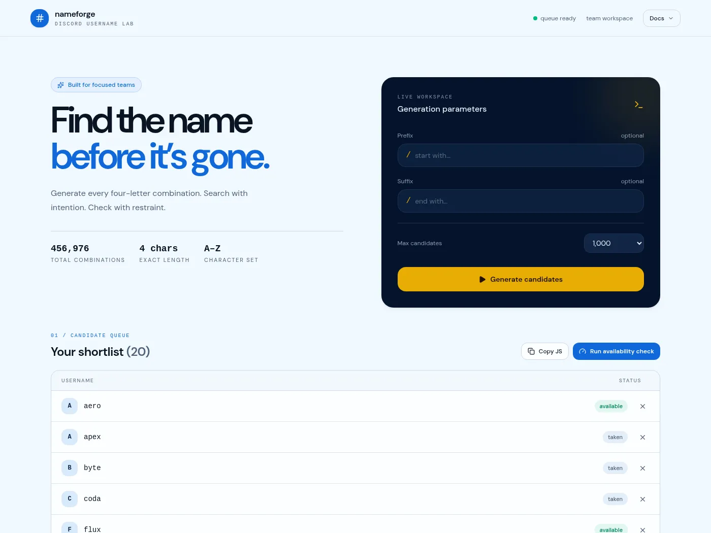 Discord Name Checker