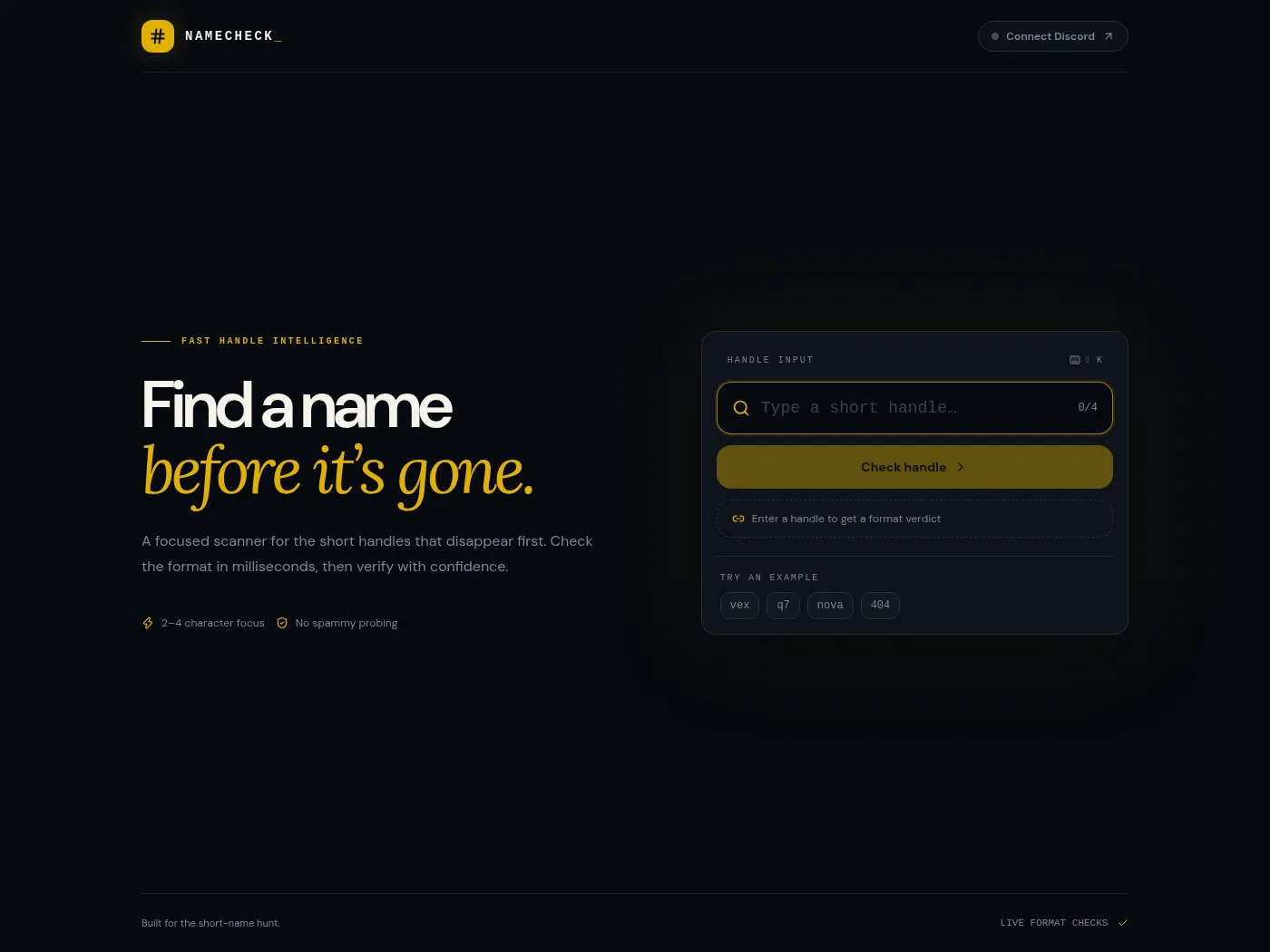 Discord Name Checker