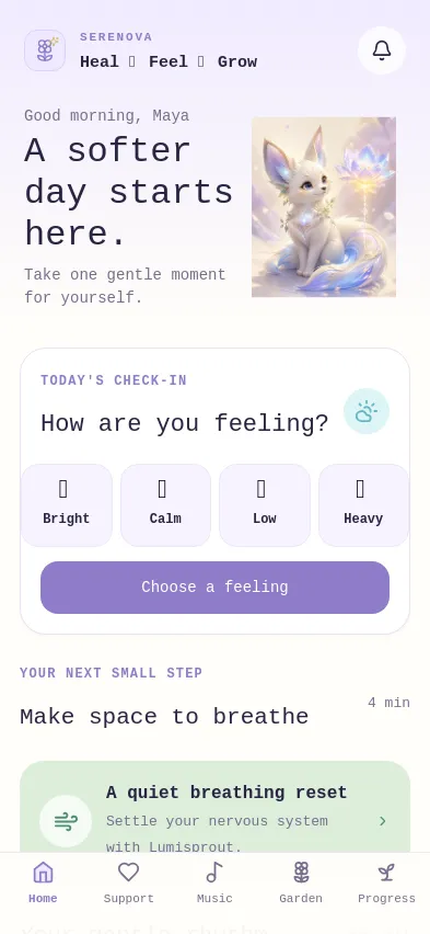 Serenova Mental Wellness App