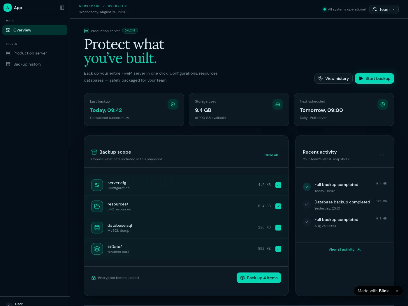 FiveM Server Backup Tool