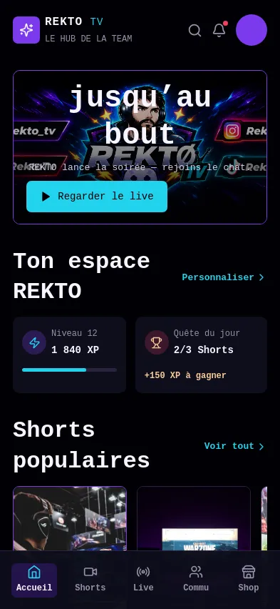 REKTO TV Mobile