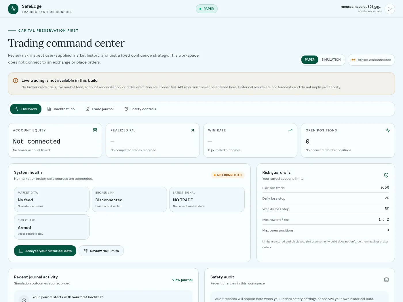 SafeEdge Trading Bot