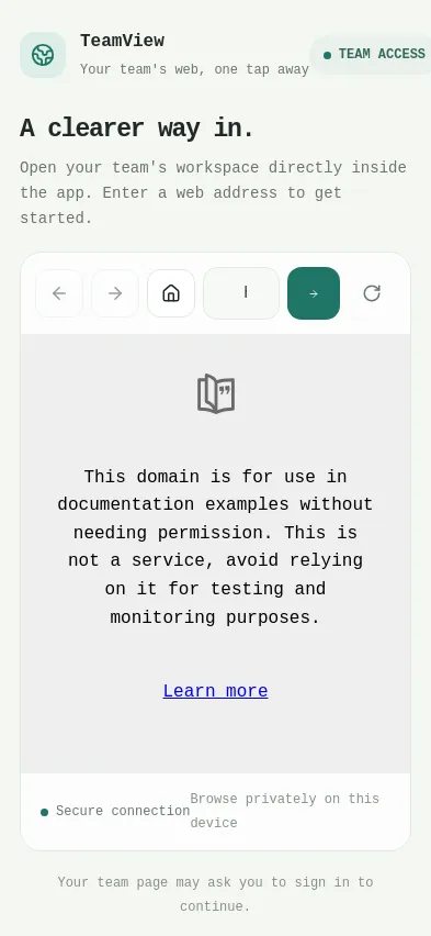 Team WebView App