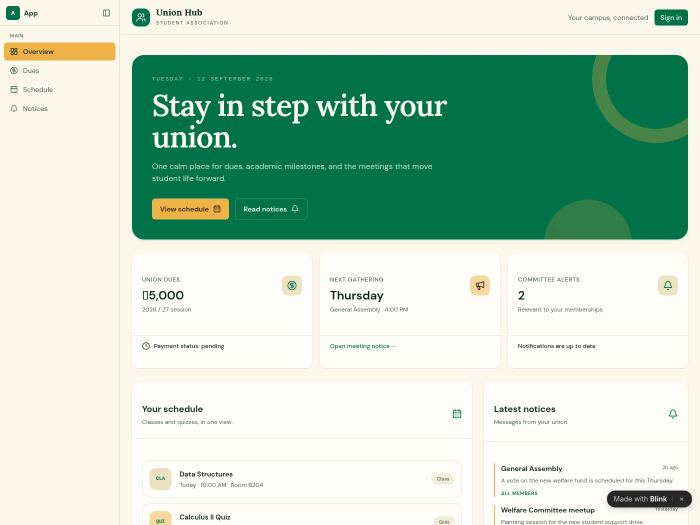 Student Union Decentralized Hub