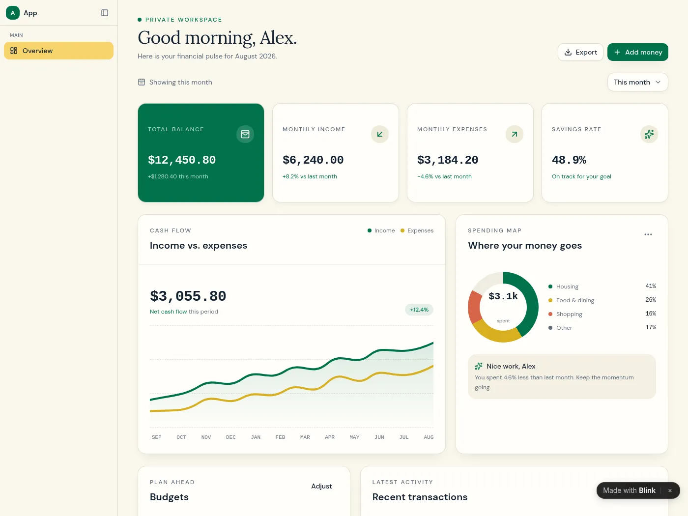 Finance Pulse Dashboard